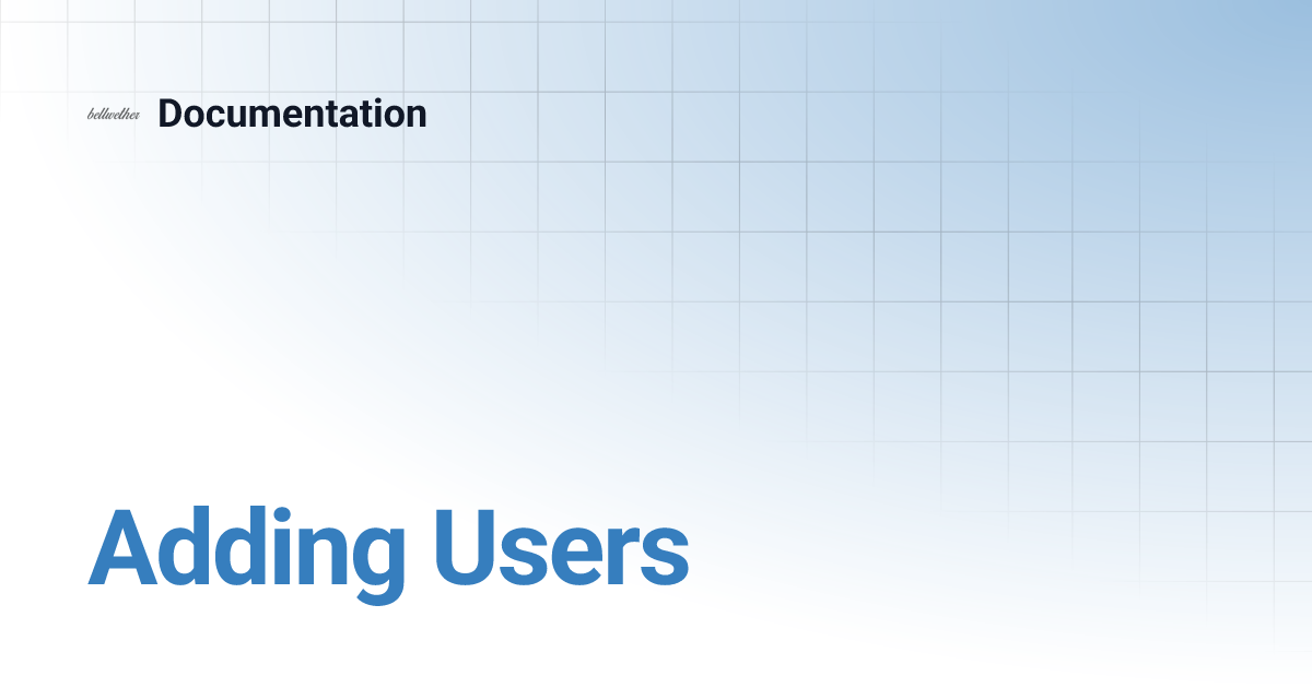 Adding Users | Documentation