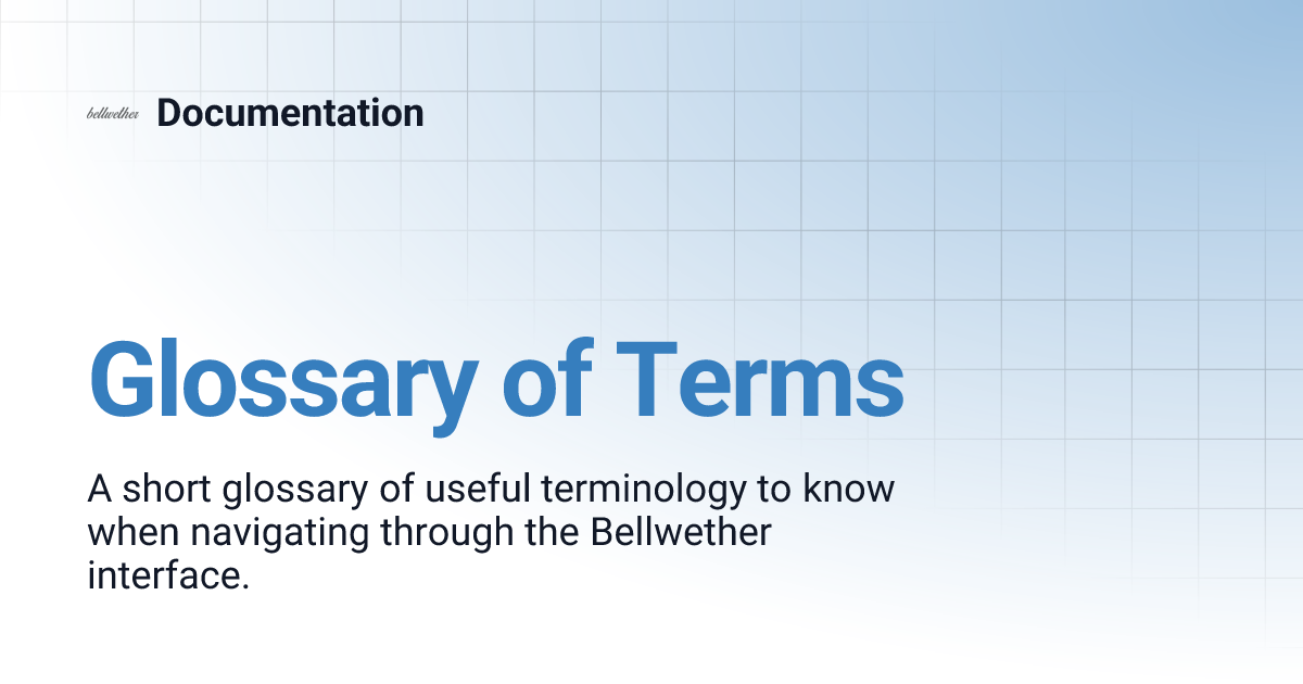 Glossary of Terms | Documentation